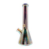 China 7mm Thick 14 Inch Glass Bubbler Water Pipe Hookah with LED Light Base for sale