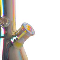 China 7mm Thick 14 Inch Glass Bubbler Water Pipe Hookah with LED Light Base for sale