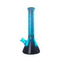 China High Borosilicate Glass Beaker Bong 14 Inches Height 7mm Thickness Color Spray for sale