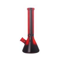 China High Borosilicate Glass Beaker Bong 14 Inches Height 7mm Thickness Color Spray for sale