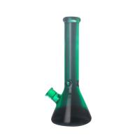 China High Borosilicate Glass Beaker Bong 14 Inches Height 7mm Thickness Color Spray for sale