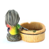China 12cm Resin Ashtray Cute Frog Jade Camel Human Shape Smoking Ashtray for Home Bar Decoration for sale