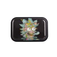 China Rick And Morty Plate Discs Metal Rolling Tray Black 29*19cm for sale