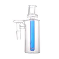 China 14mm Joint Hookah Ash Catcher with Disc Perc Glass Bong Filter 5.5 Inch for sale