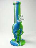 China Skull Design Silicone Water Bong 11 Inches Height Various Colors for sale