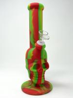China Skull Design Silicone Water Bong 11 Inches Height Various Colors for sale