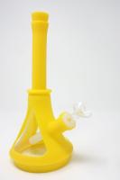 China OEM Custom 10 Inch Silicone Water Bong with Glass Downstem Mix Color for sale