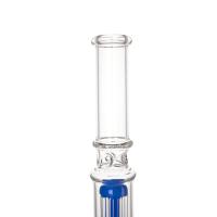 China 18mm Female Straight Tube Glass Bong Double Mushrooms 21.5 Inches 5mm Thick for sale