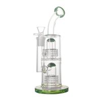 China 14 Inch Curved Mouth Glass Bong 18mm Female Joint 4.5 Inch Base 5mm Thick for sale