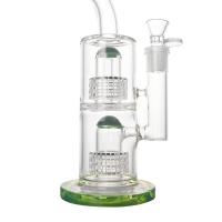 China 14 Inch Curved Mouth Glass Bong 18mm Female Joint 4.5 Inch Base 5mm Thick for sale