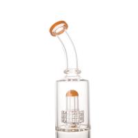 China 14 Inch Three Layer Filtering Glass Bong 4.5 Inch Base 18F Joint 5mm Thick for sale