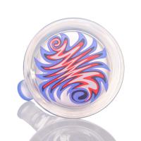 China 14mm Female Straight Tube Glass Bubbler Water Pipe 18.5 Inches Graffiti Design for sale