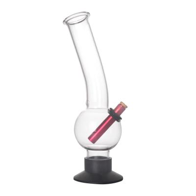 China 12 Inch Glass Beaker Bong 14mm Joint 5mm Thick Clear Silicone Base Smoking Water Pipe for sale