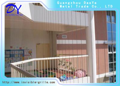 China 304 316 Balcony Invisible Grille Easily Maintained For School for sale