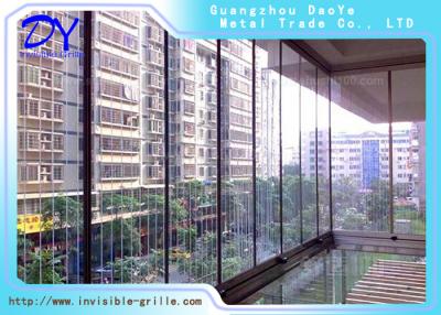 China Modern Invisible Balcony Grill Anti Theft Net Grey Black White Color for sale