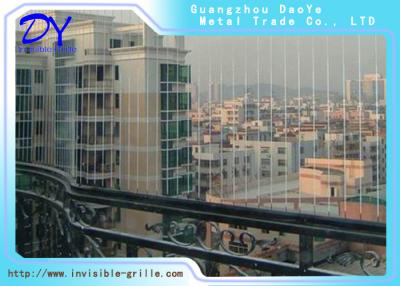 China 304 Grade Wire Balcony Invisible Grille Protection Net 3.5mm Thick for sale