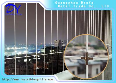 China Safety Stainless Steel Wires Steel Cable System Invisible Grille for sale