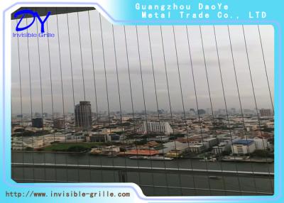 China 2.5mm Wire Safety Invisible Grille Aluminium Rail Track Unobstructed Views Whilst Providing Maximum for sale