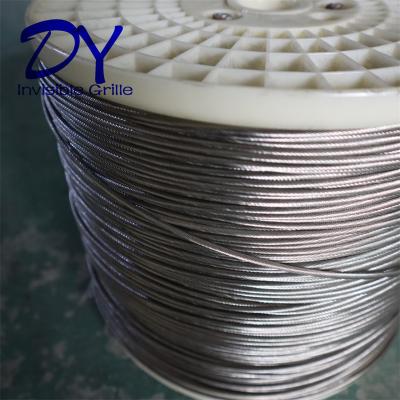 China 304 Stainless Steel Wire Window Invisible Grille For Commercial Security for sale