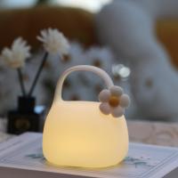 China Custom Logo Portable Clapping Touch Control LED Night Light New Design Birthday Gift Bedroom Silicone Atmosphere USB Rechargeable for sale