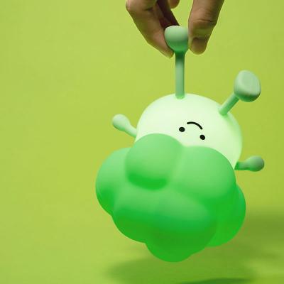China Cute Cartoon Broccoli To Accompany Children To Sleep Silicone Night Light Rechargeable Bedside Vegetable Lamp for sale