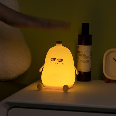 China Modern Design Cute Banana Night Light Rechargeable Dimmable LED Small Desk Lamp Funny Table Decorations For Bedroom Atmosphere for sale