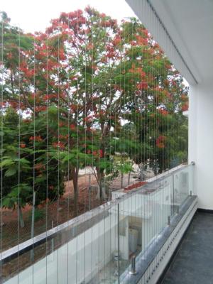 China Unobstructed View Invisible Balcony Grille Highest Grade Stainless Steel Cables for sale