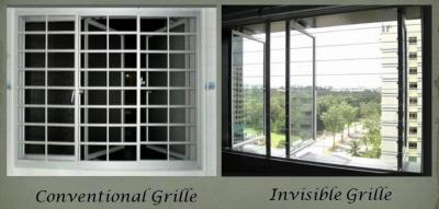China Aluminum Track Frame Grille Screen Invisible 304/316 Grade Stainless Steel Cable for sale
