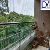 China Fixed Open Style Aluminum Alloy Frame Balcony Invisible Grille with Surface Mount Installation for sale
