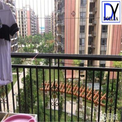 China Nylon Steel Wire Rope Window Invisible Grille Vertical Horizontal Opening Direction Wire Distance Gap 5cm 6cm 10cm 12cm Window Safety Screen for sale