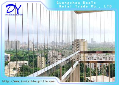 China Protect Flower Balcony Grille Invisible Grey Strong Safety Solution Designed Buildings Security for sale