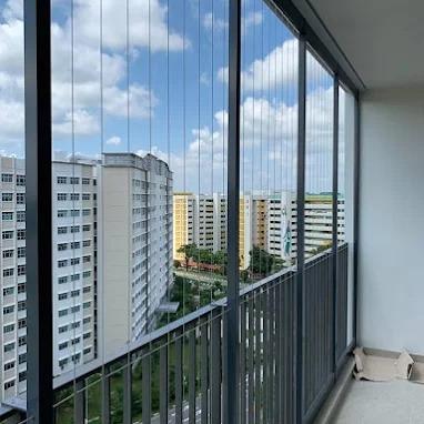 China Aluminum Track Frame Balcony Grills 6m Set Precision Balcony Safety Grills Designed for Easy Installation and Protection for sale