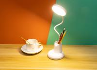 China Modern Simple Pen Holder Desk Lamp LED Rechargeable Plug-in Eye Protection Study Lamp College Dormitory Reading Lamp Touch for sale