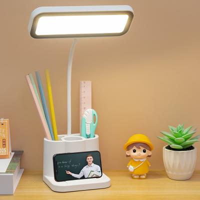 China Nordic LED Table Lamp with USB Plug-In Modern Design Book Light for Night Study Home Special Gift Desk Lamp Hose Pen Holder for sale