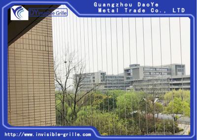 China Easy Fire Escape Balcony Invisible Grille Strong & Durable Stainless Steel for sale