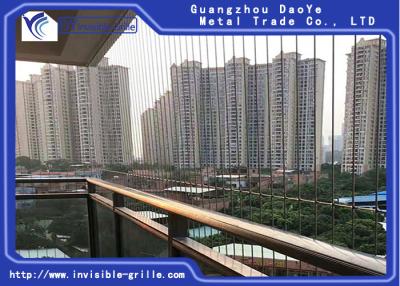 China Fall Proof Balcony Invisible Grille Sutable For Luxury Homes / Commercial Spaces for sale
