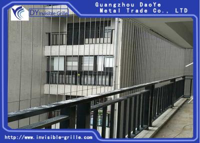 China Safety Grilles Stronger Foundation Frame Wire Aluminium for the Balcony Invisible Grille for sale