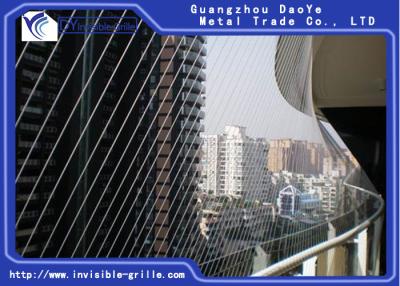 China Superior Strength Safety Balcony Invisible Grille For High Rise Building for sale