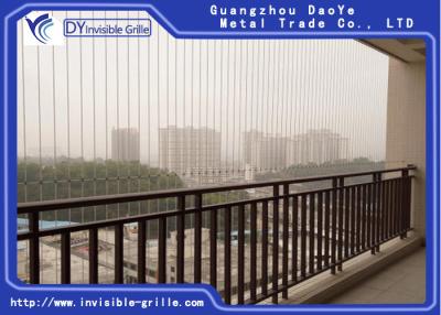 China 316 Grade Stainless Steel Wire Balcony Invisible Grille for Modern Interior Design for sale