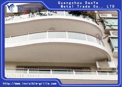 China Anti Rust Safety Grilles Stronger Foundation Frame Wire Aluminium for the Balcony Invisible Grille for sale