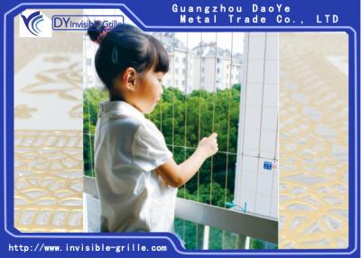 China Nylon Coating Invisible House Safety Grill High Quality Materials With 50mm Gap for sale