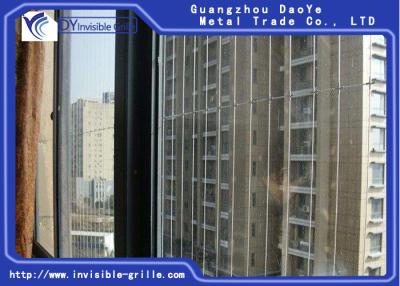 China Anti Corrosion Invisible Safety Grill Providing Clear External View for sale