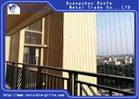 China Anti Rust White Aluminum 1.6mm Balcony Invisible Grille for sale