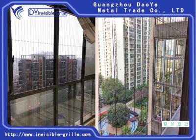 China Aluminum Track 316 SS Nylon Coating Balcony Invisible Grille for sale
