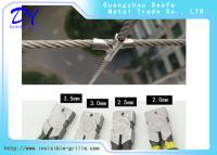 China Fireproof Stainless Steel Cross Clip For 316 304 Wire Invisible Safety Grille for sale