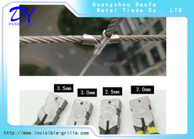 China Fireproof Stainless Steel Cross Clip For 316 304 Wire Invisible Safety Grille for sale