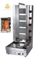 China 5 Burners Shawarma Grill LNG/LPG Roast Grill With Auti Rotating Roast Pole for sale