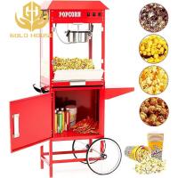 China Restaurant Snack Bar Equipment 1400W 220V POP Corn Machine With Wheels Cart for sale