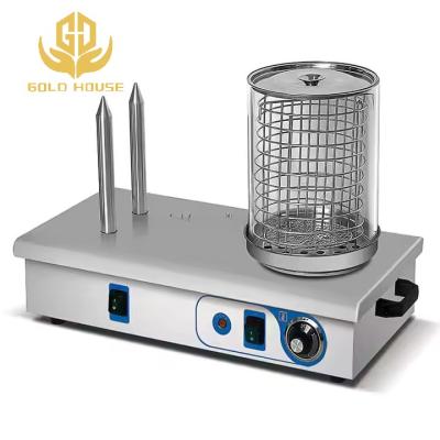 China 600W Sandwich Hot Dog Machine 220V Electric 2 In 1 Bun Warmer Steamer for sale