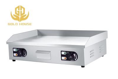 China 8mm Stainless Steel Electric Griddle Flat Top Hamburger Machine For Kitchen Cooking for sale